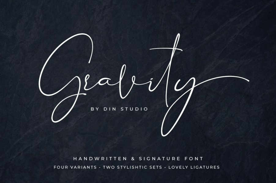 Gravity Handwritten Font · 1001 Fonts
