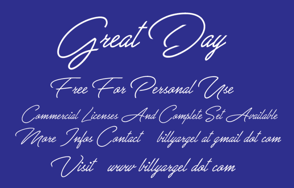 Great Day Personal Use Font · 1001 Fonts