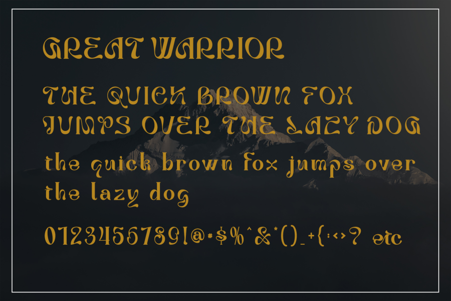 Great Warrior-Personal use Font · 1001 Fonts
