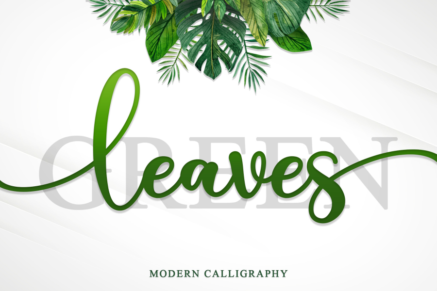 Green Leaves - Personal Use Font · 1001 Fonts
