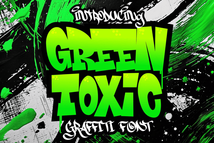 Green Toxic Font · 1001 Fonts