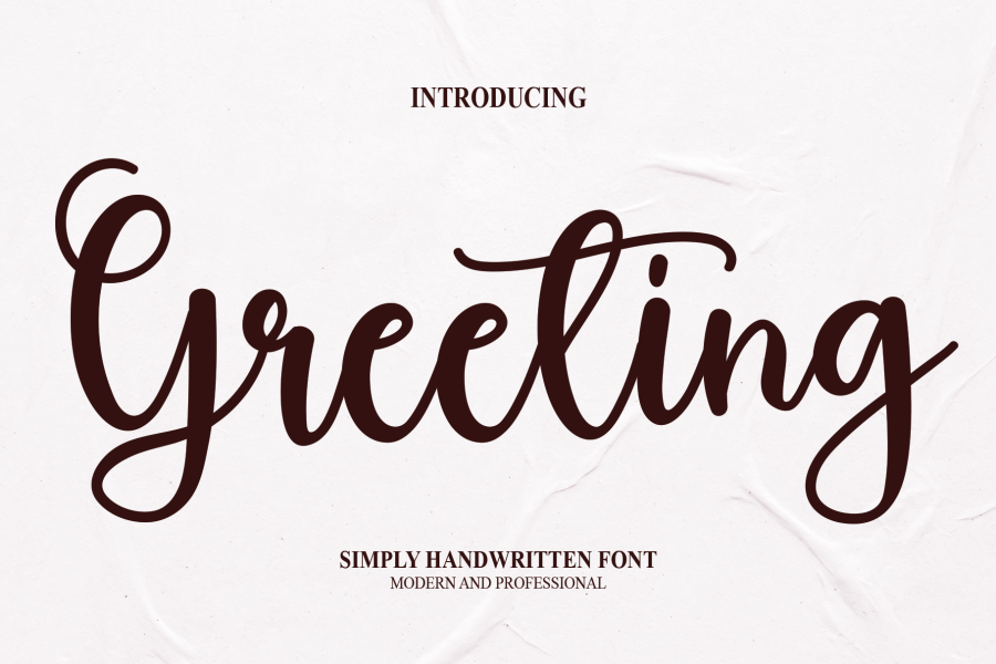 Greeting Font · 1001 Fonts