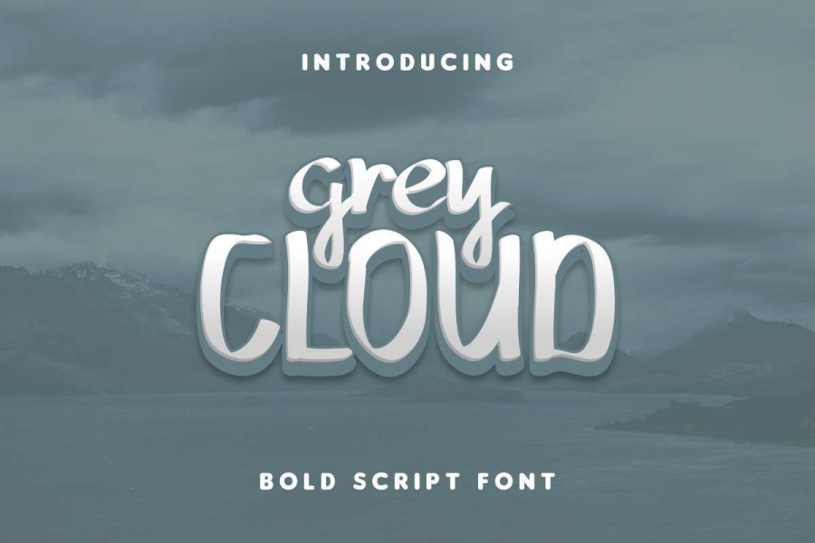 Grey Cloud Demo Font · 1001 Fonts