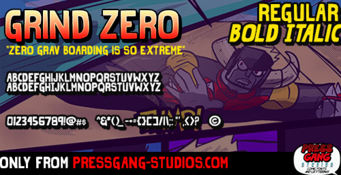 Grind Zero Font Family · 1001 Fonts