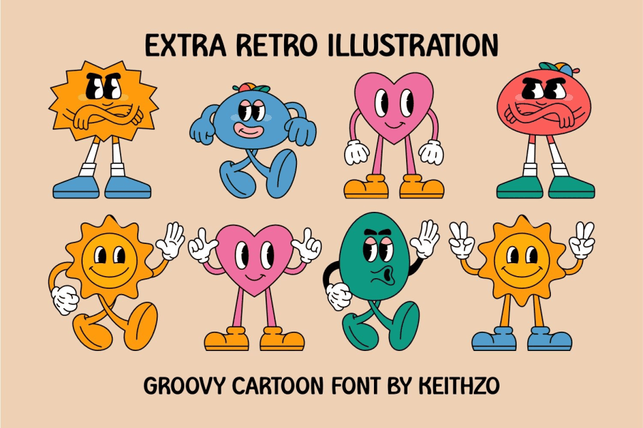 Groovy Cartoon Round Font · 1001 Fonts