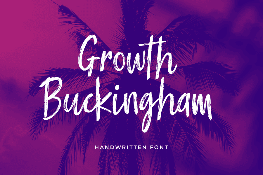 Growth Buckingham Font · 1001 Fonts