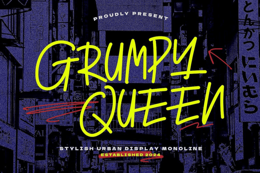 Grumpy Queen Font · 1001 Fonts