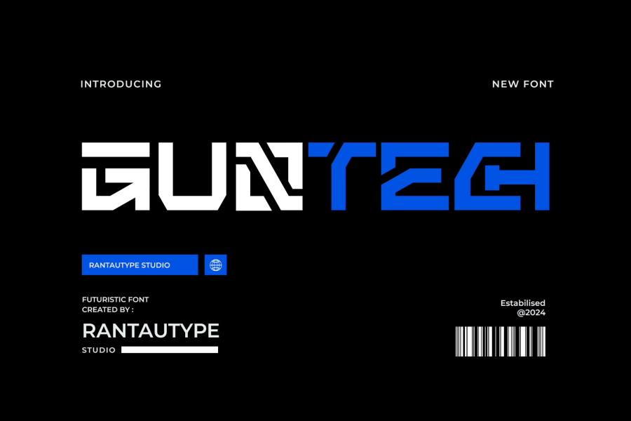 Guntech Font · 1001 Fonts