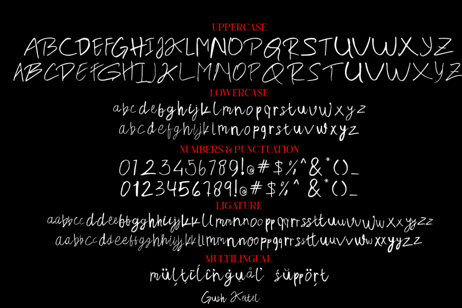 Gush Kettel Demo Font · 1001 Fonts