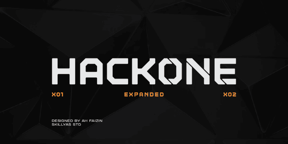 Hackone X01 Demo Font · 1001 Fonts