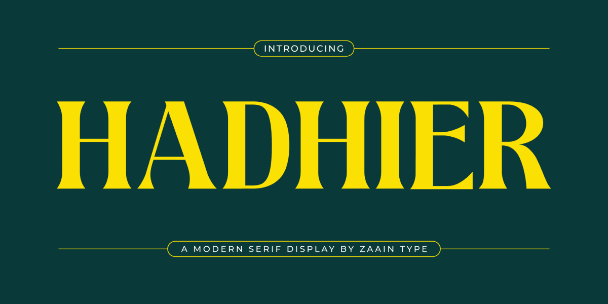 Hadhier Font · 1001 Fonts