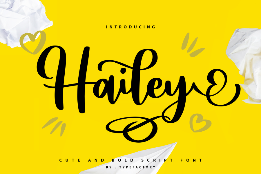 Hailey Script Font · 1001 Fonts