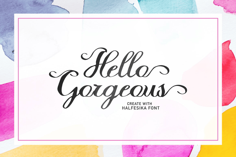 Halfesika Script Font · 1001 Fonts