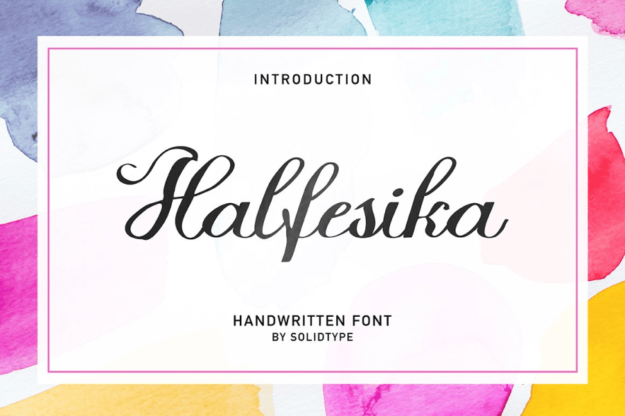 Halfesika Script Font · 1001 Fonts