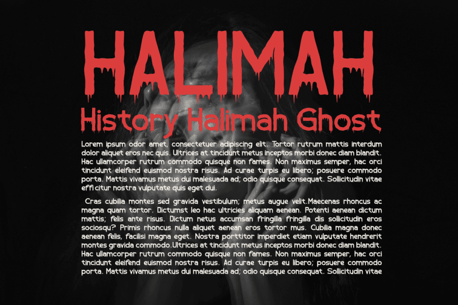 Halimah Ghost Font · 1001 Fonts