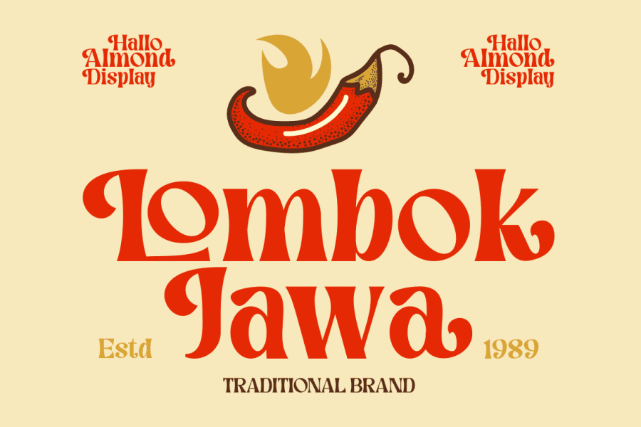 Hallo Almond Font · 1001 Fonts