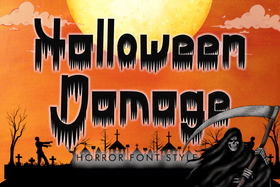 Halloween Damage Demo Font · 1001 Fonts