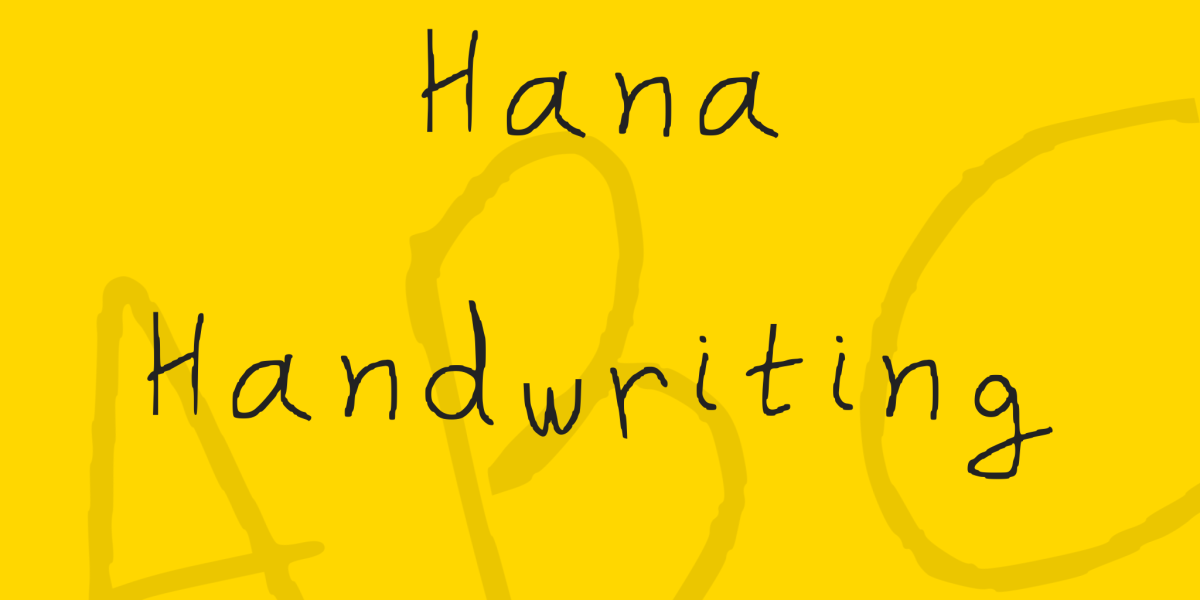 Hana Handwriting Font · 1001 Fonts