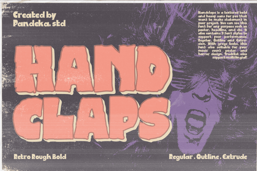 Handclaps DEMO Font · 1001 Fonts