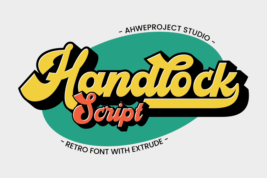 Handlock Font · 1001 Fonts