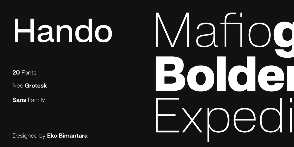 Hando Trial Font Family · 1001 Fonts