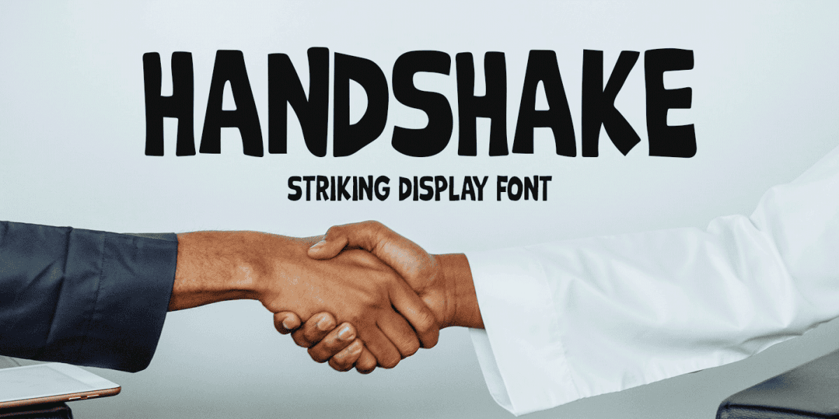 Handshake Font · 1001 Fonts