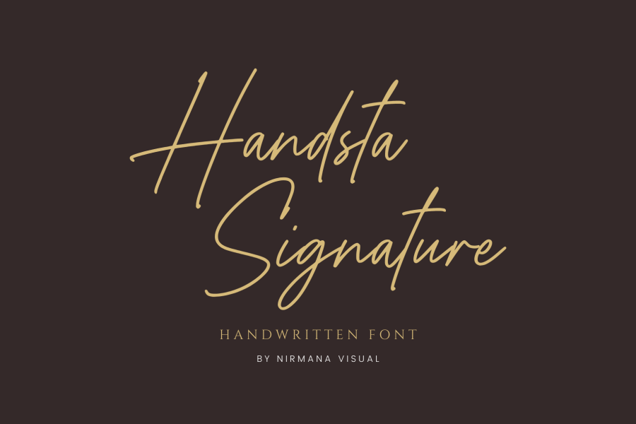 Handsta Signature Font · 1001 Fonts