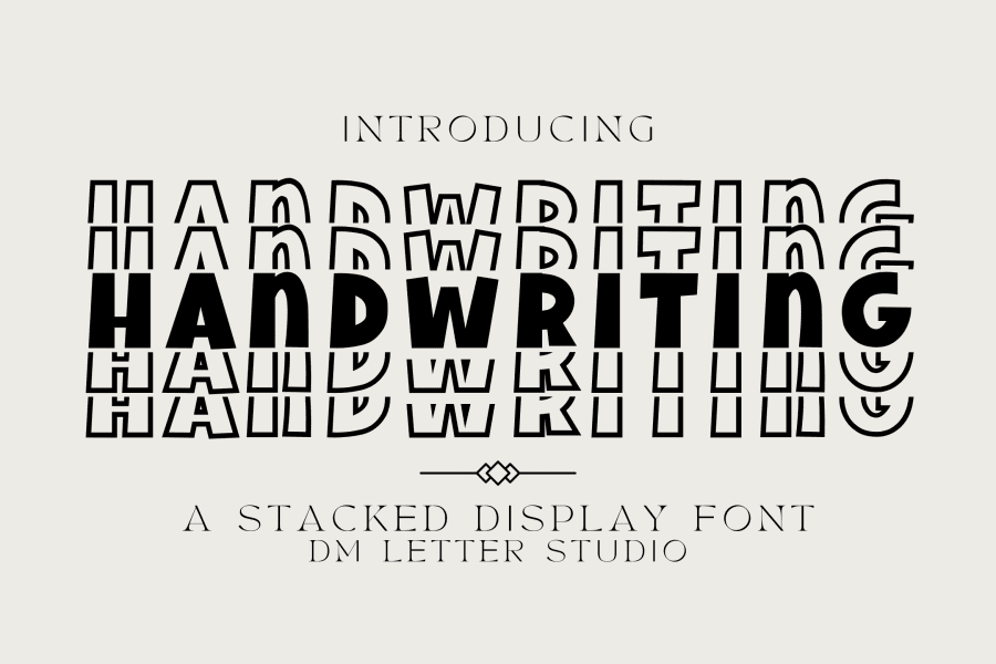 Handwriting Stacked Font · 1001 Fonts