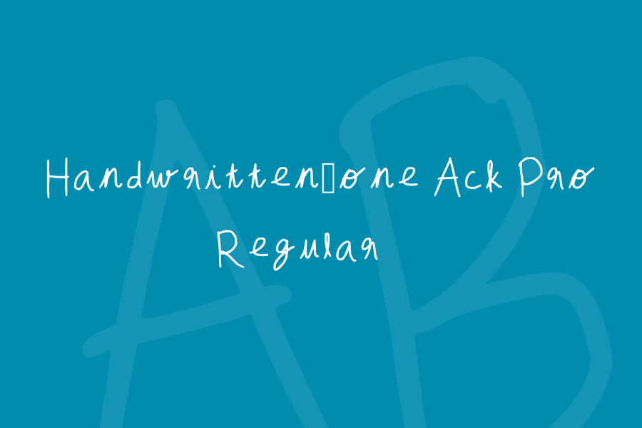 Handwritten_one Ack Pro Font · 1001 Fonts
