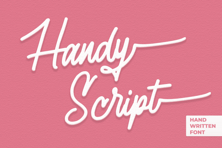 Handy Script Font · 1001 Fonts