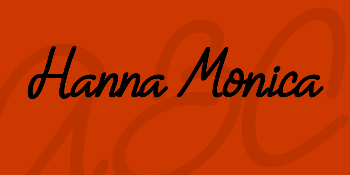 Hanna Monica Font · 1001 Fonts