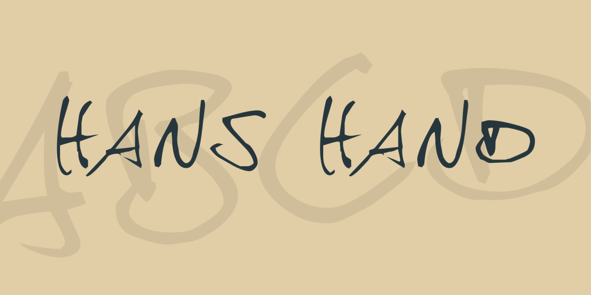 hans hand Font · 1001 Fonts