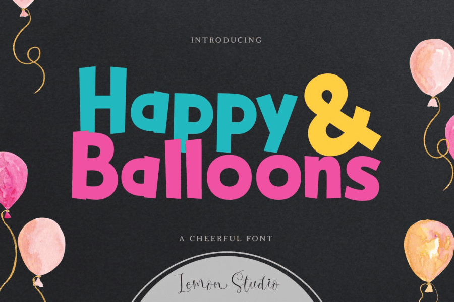Happy & Balloons Font · 1001 Fonts