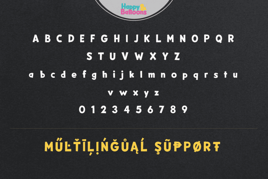 Happy & Balloons Font · 1001 Fonts