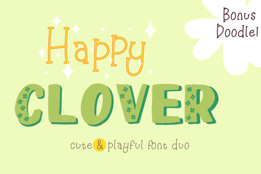 Happy Clover Font · 1001 Fonts