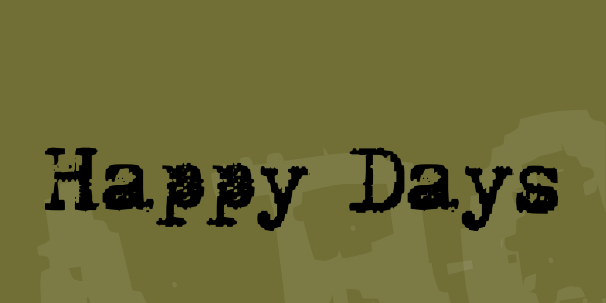Happy Days Font · 1001 Fonts