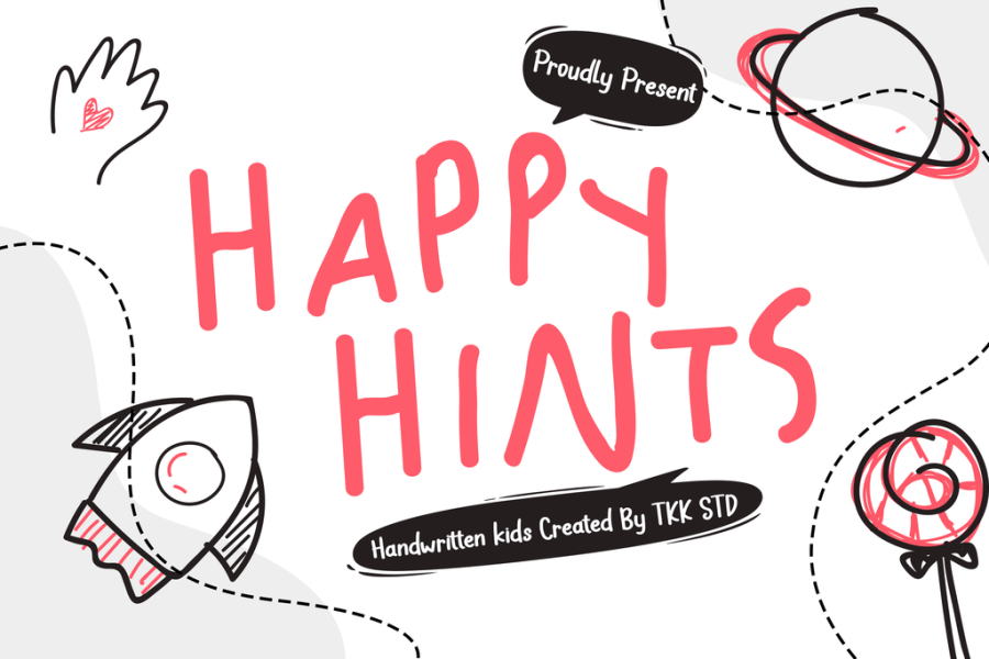 Happy Hints Font · 1001 Fonts