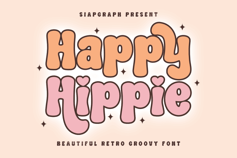 Happy Hippie Font · 1001 Fonts