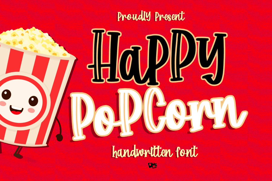 Happy Popcorn Font · 1001 Fonts