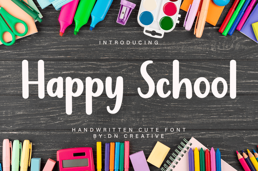 Happy School Font · 1001 Fonts
