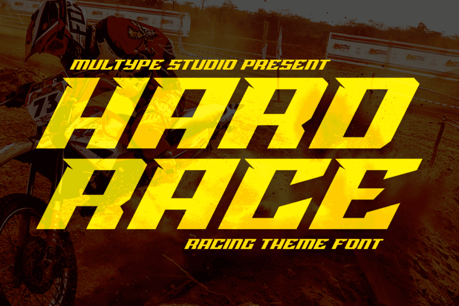 Hard Race Font · 1001 Fonts