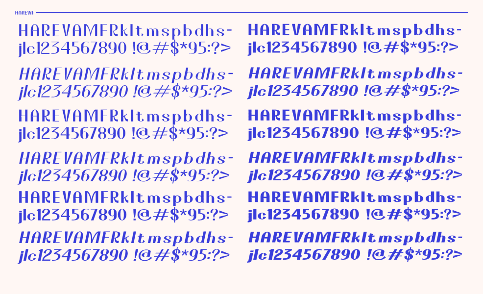 HAREVA Font · 1001 Fonts