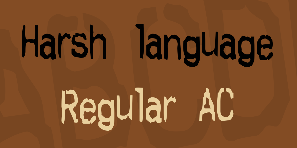 Harsh language Font Family · 1001 Fonts