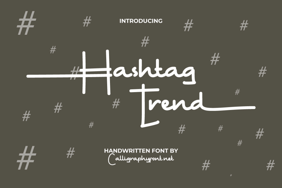Hashtag Trend Demo Font · 1001 Fonts