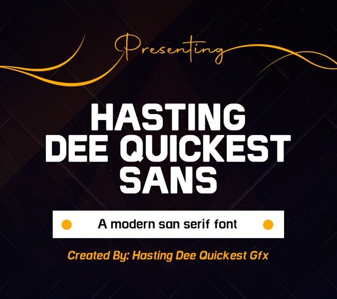 Hasting Dee Quickest Font · 1001 Fonts