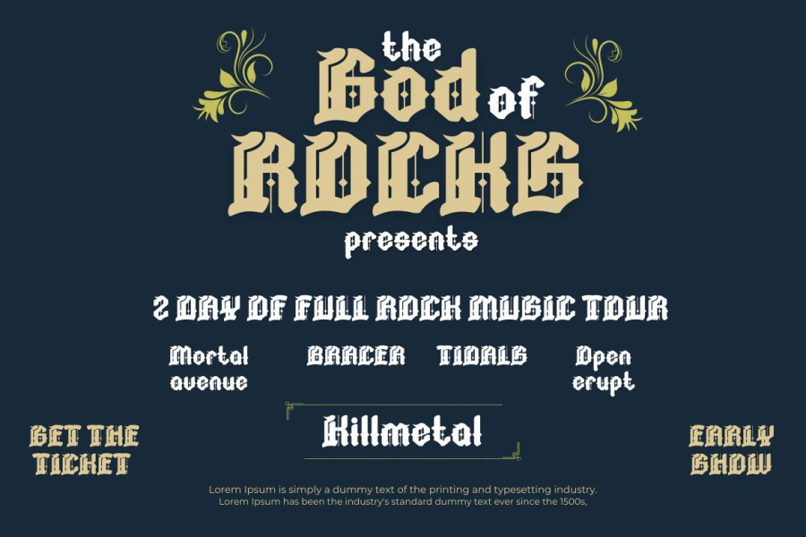 3 Free Label Shapes, Mixed Case Fonts · 1001 Fonts