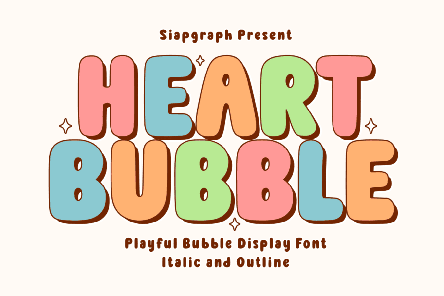 Heart Bubble Font · 1001 Fonts