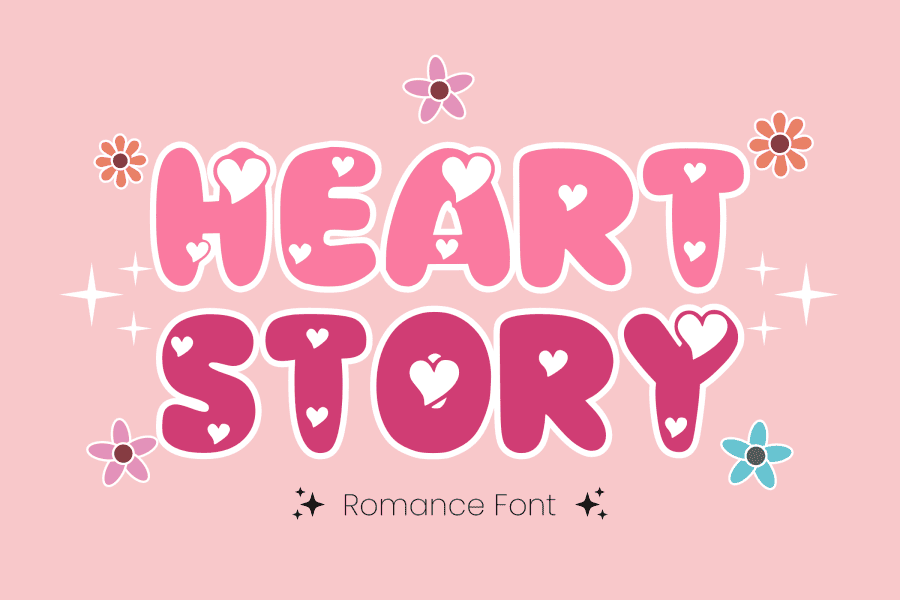 Heart Story Font · 1001 Fonts