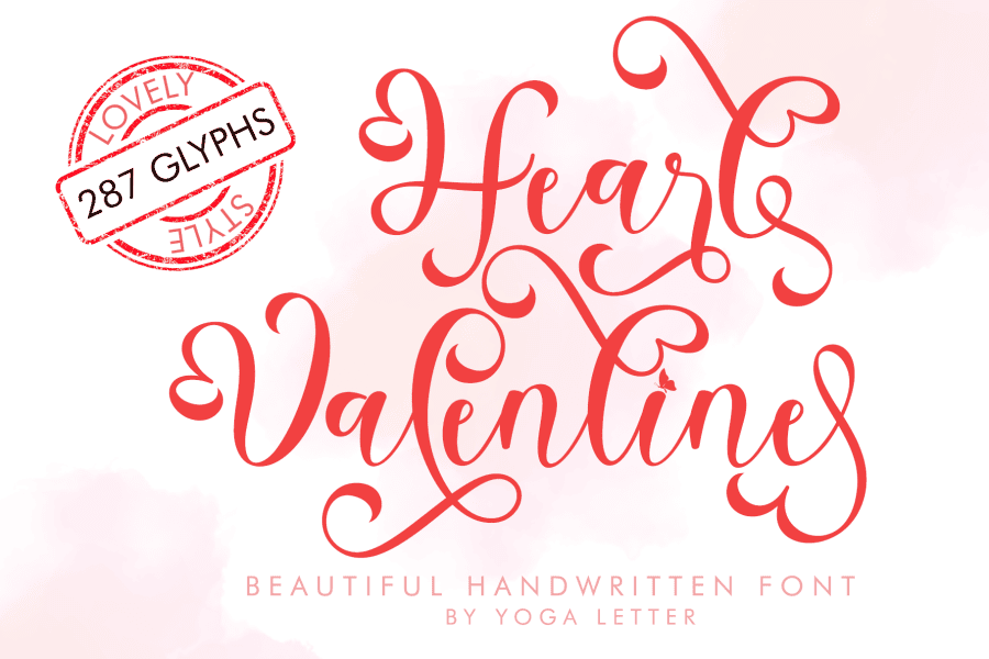 Heart Valentine Demo Font Family · 1001 Fonts