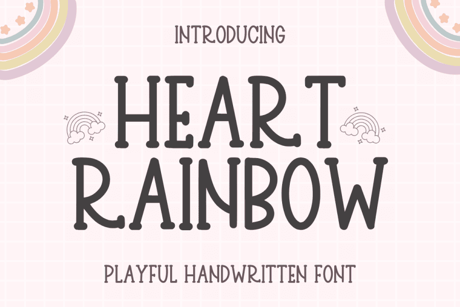 Hearts Rainbow Font · 1001 Fonts